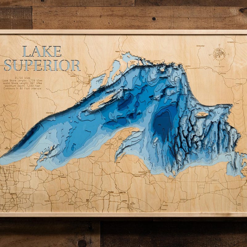 Lake Map - Etsy