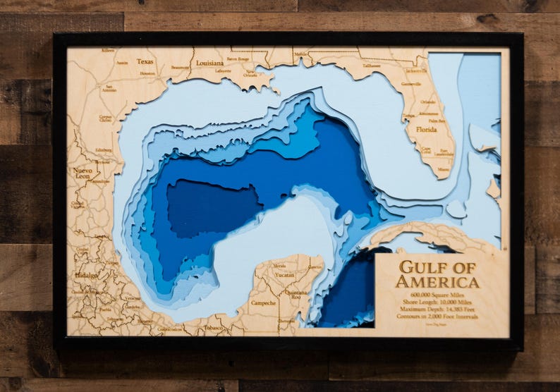 Rend Lake, Illinois - 3D Wood Map – Custom Lake Art, Bathymetric ...