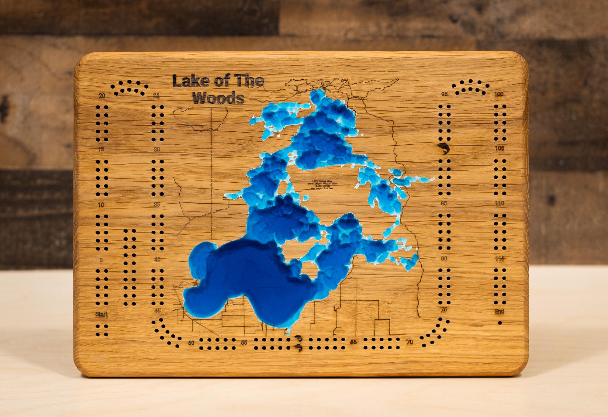 3d Carved Lake Cribbage Boards - Epoxy Resin Filled - Etsy