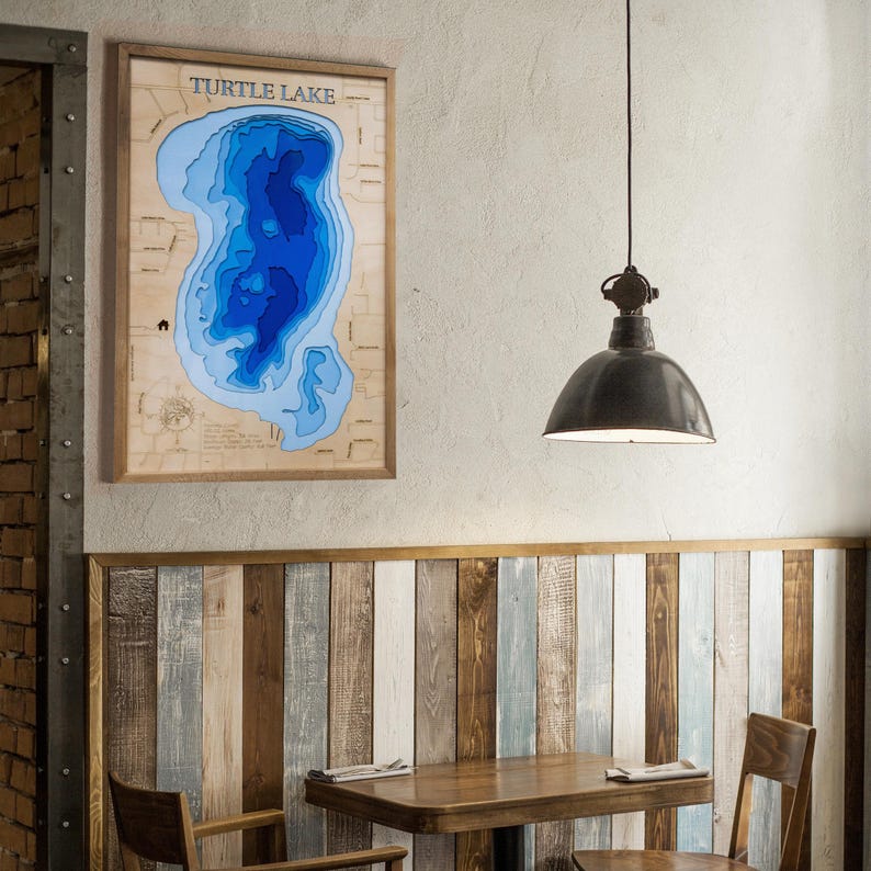 Dale Hollow Lake 3D Wood Map: Tennessee, Kentucky Topographic Art - Etsy