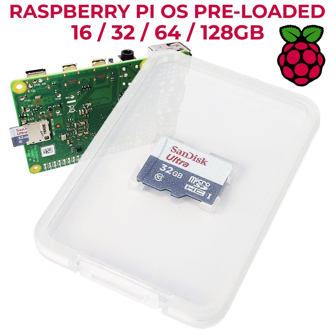 STEADYGAMER 128GB Micro SD Preloaded Pi OS for Raspberry Pi 4, 3B, 3A, 3B, 2, Zero Compatible ...