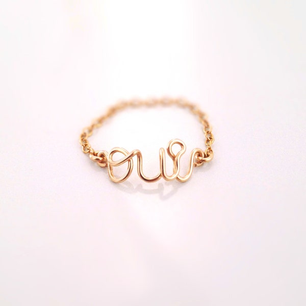 Wire Word Ring - Etsy