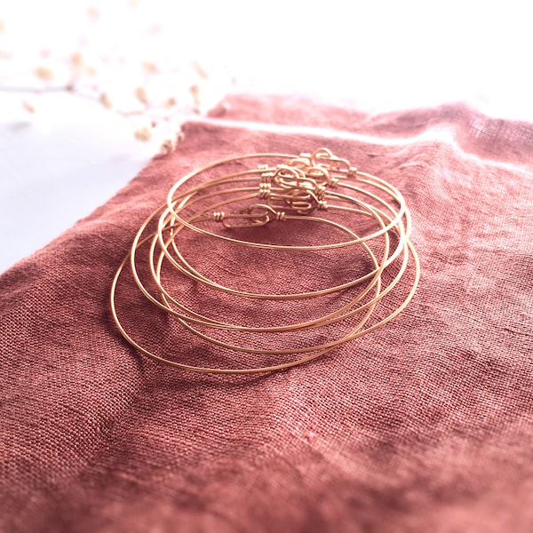 Gold Wire Bangle - Etsy