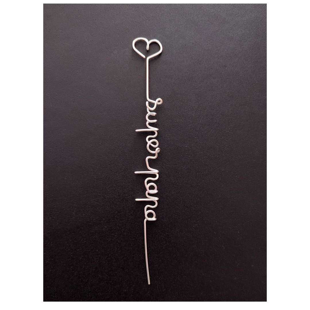 Personalized Message Bookmark, Heart + First Name, Silver or Gold ...