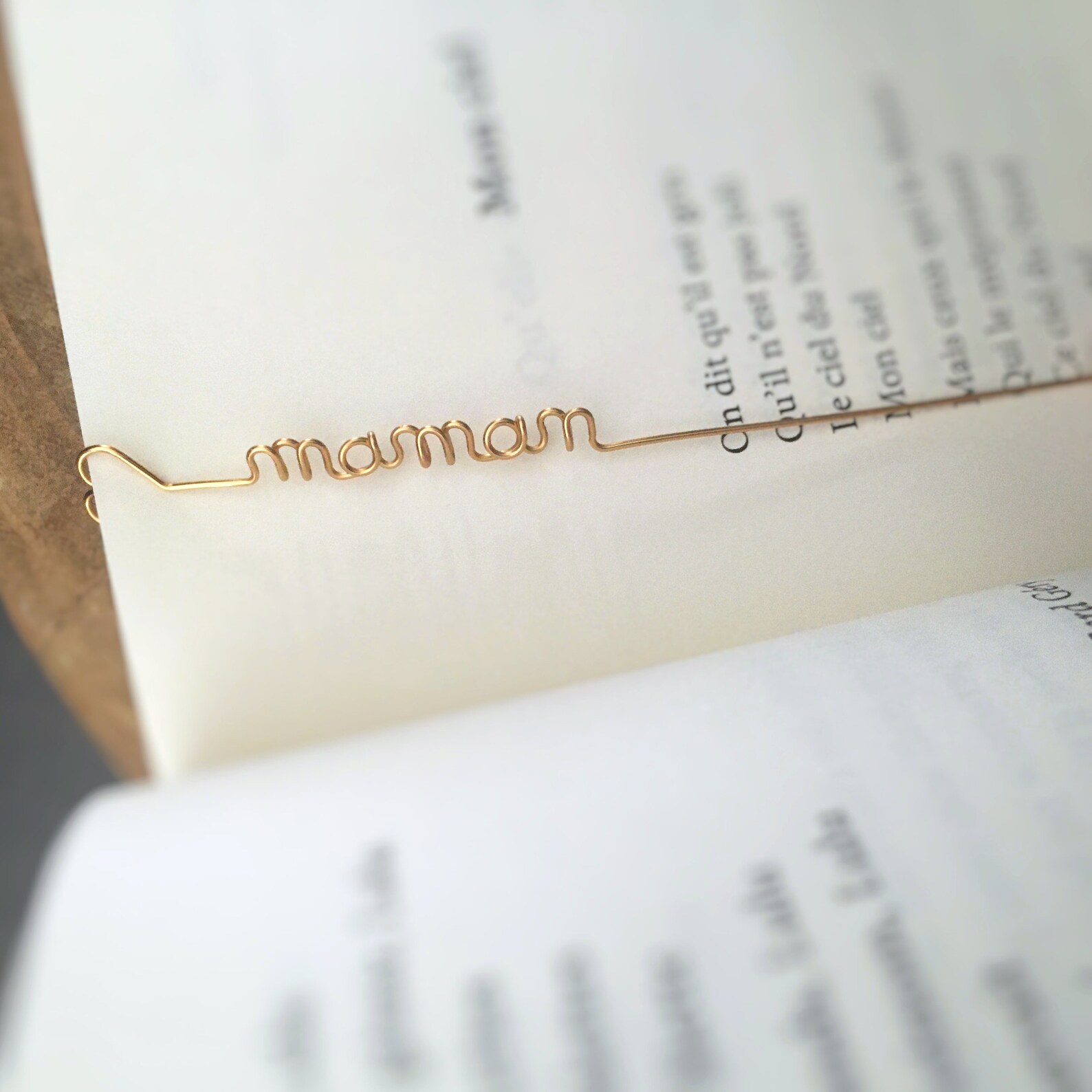 Personalized Message Bookmark, Heart + First Name, Silver or Gold ...