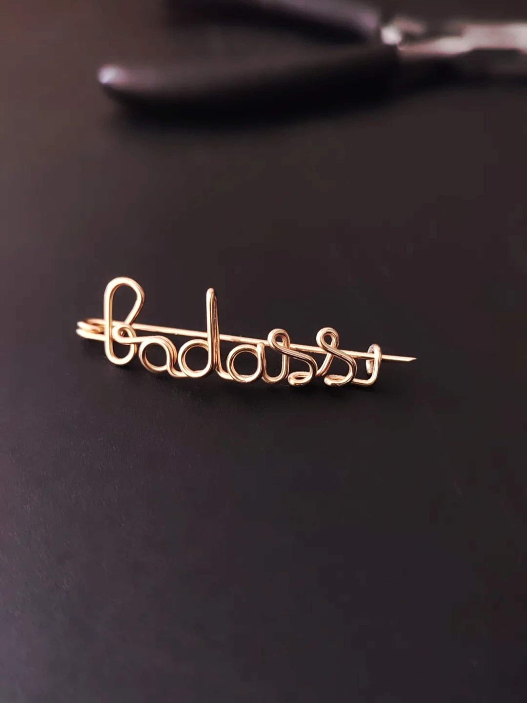 14k Gold Filled Message Brooch to Personalize With the Word or First ...