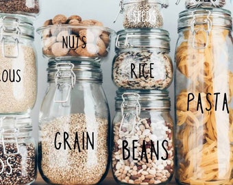 Kitchen Canister Decals Kitchen Canister Labels Kitchen - Etsy