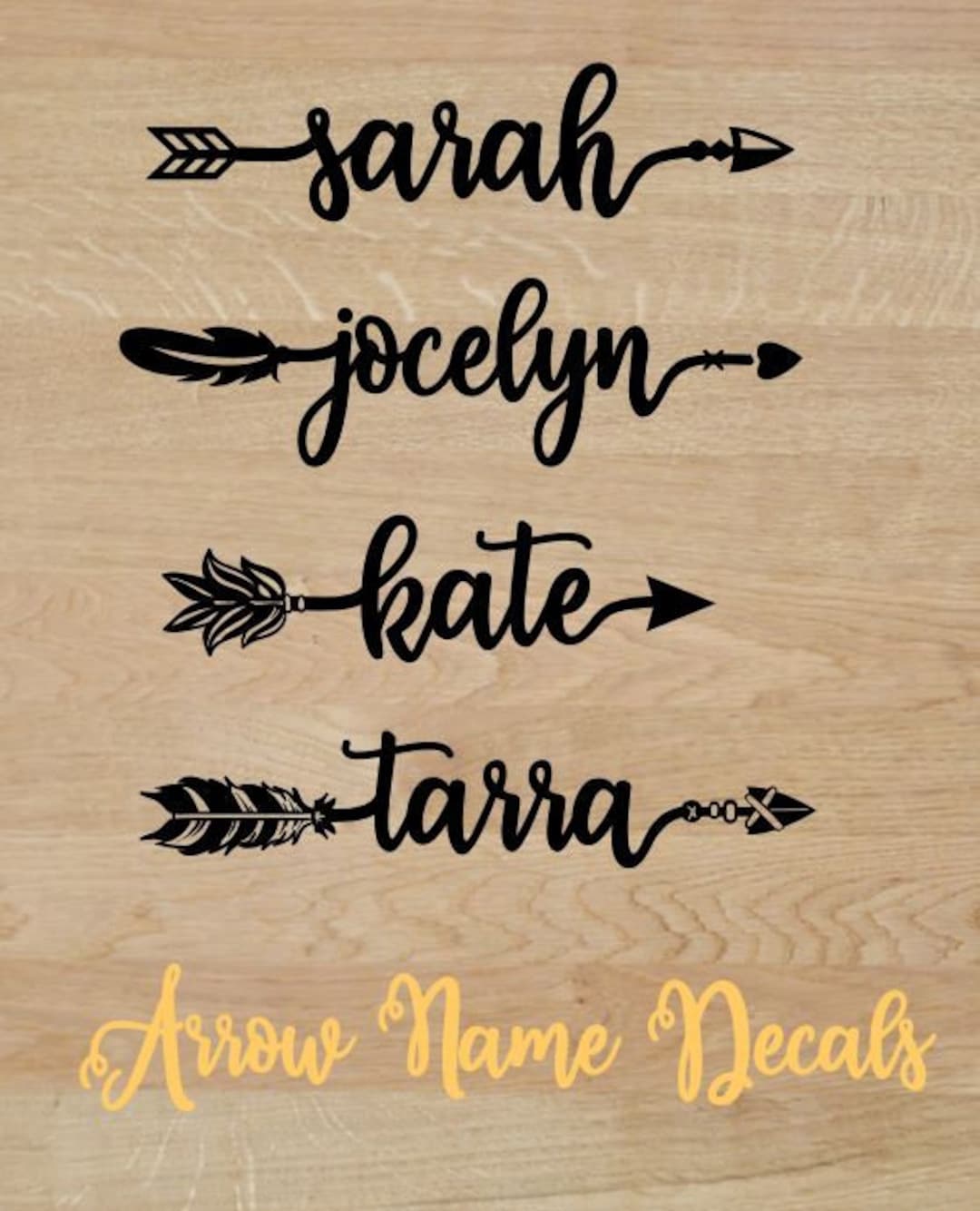 Arrow & Feather Name Decals | Children's Door | Bedroom Door | Free ...