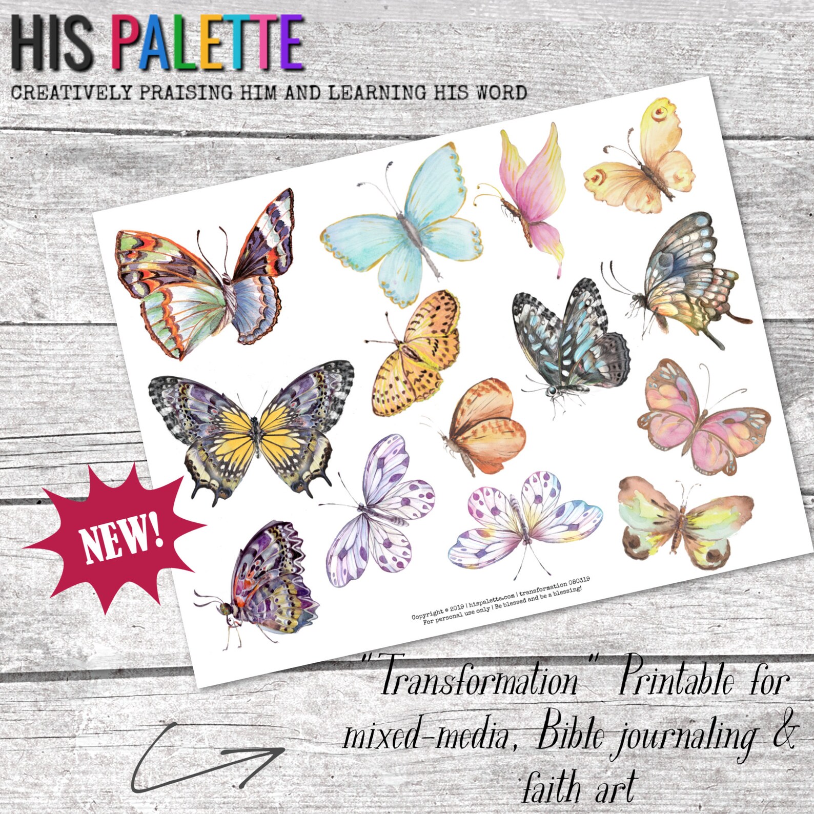 His Palette transformation Printable for - Etsy