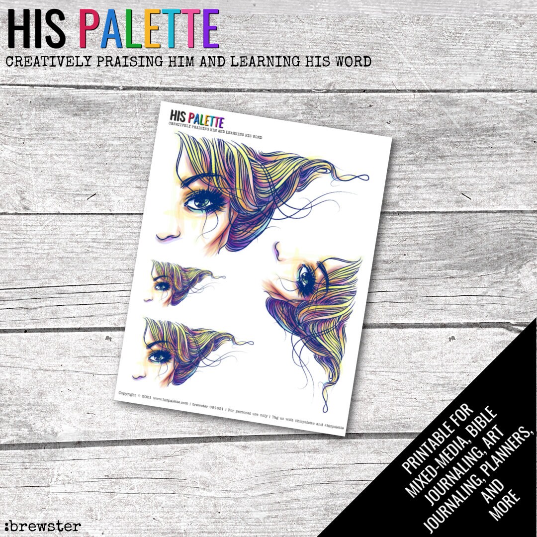 His Palette - "brewster" Printable for Mixed-media, Bible Journaling ...