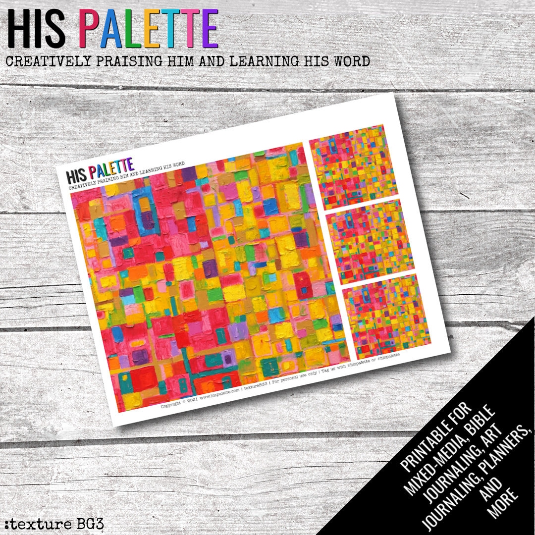 His Palette - "texture Bg3" Printable Background for Mixed-media, Bible ...