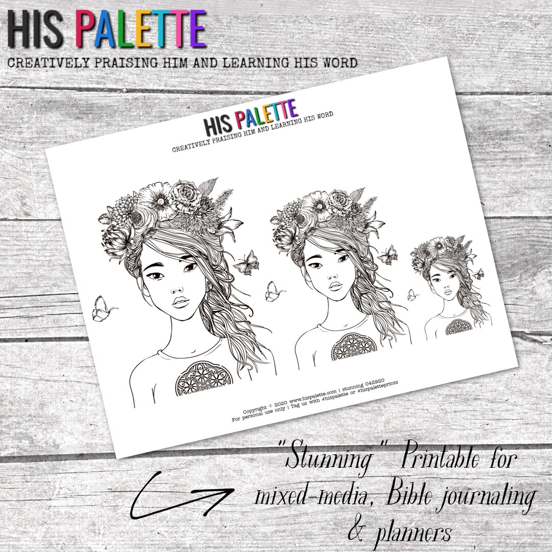 His Palette - "stunning" Printable for Mixed-media, Bible Journaling ...
