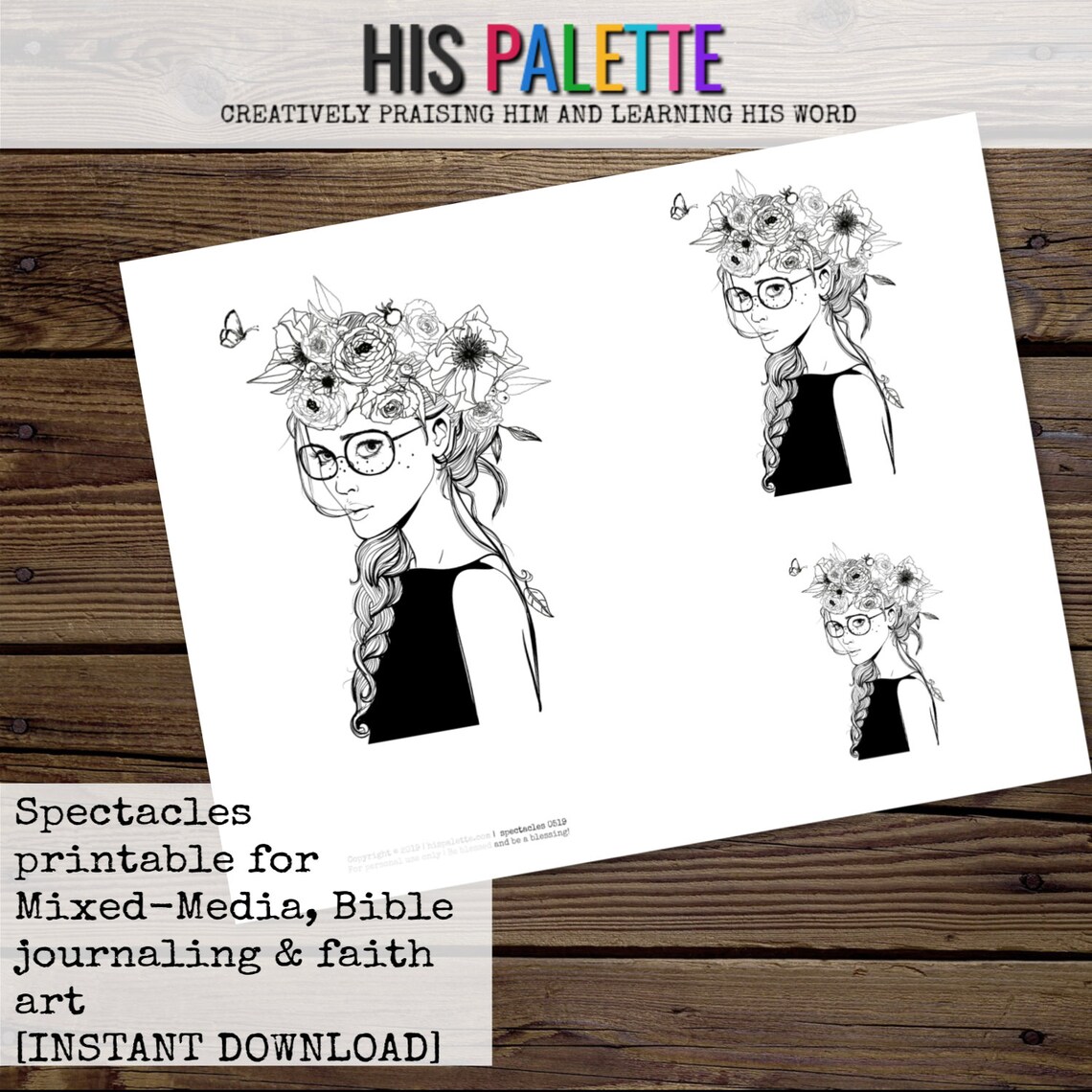 His Palette spectacles Printable for - Etsy