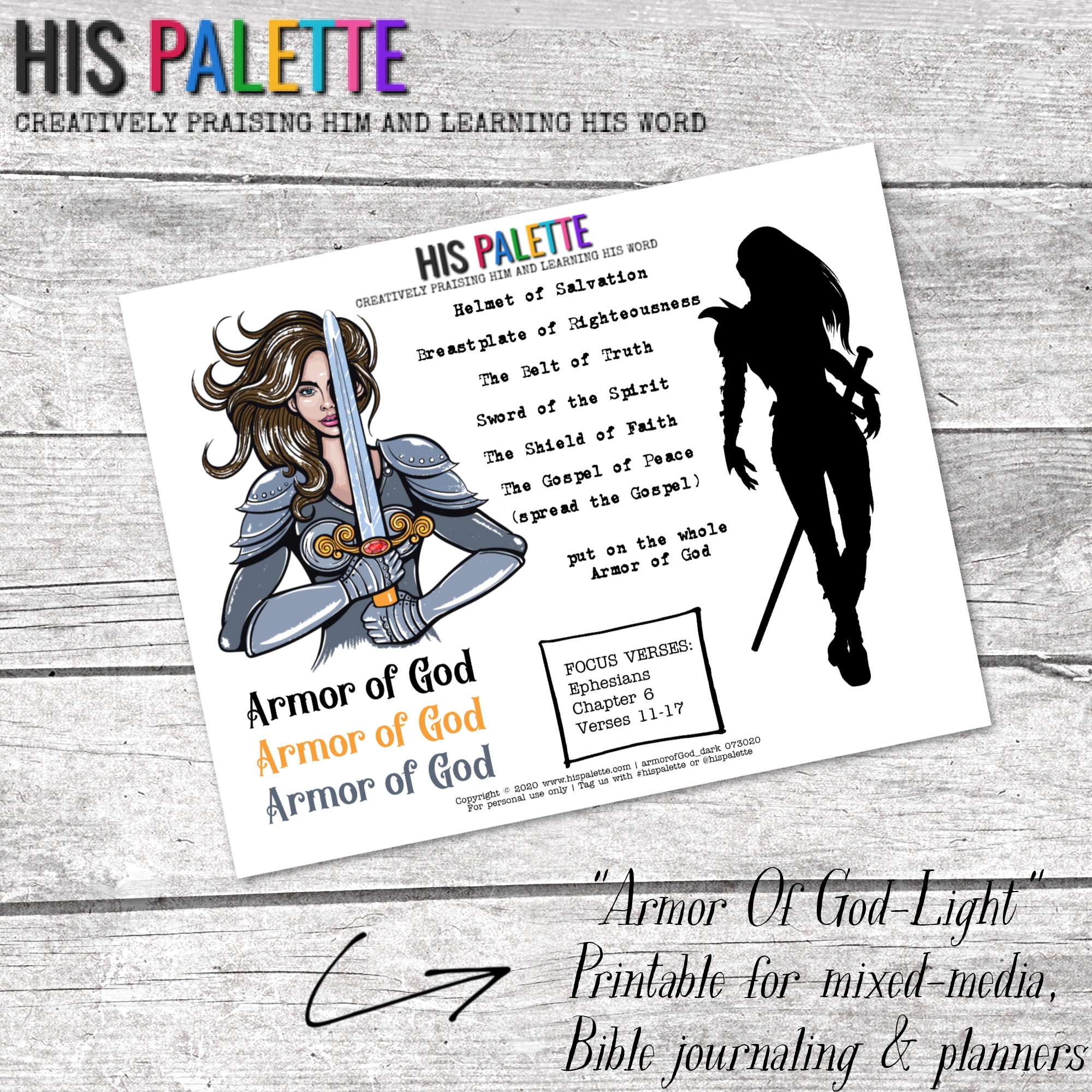 Armor Of God Paper Doll Lds