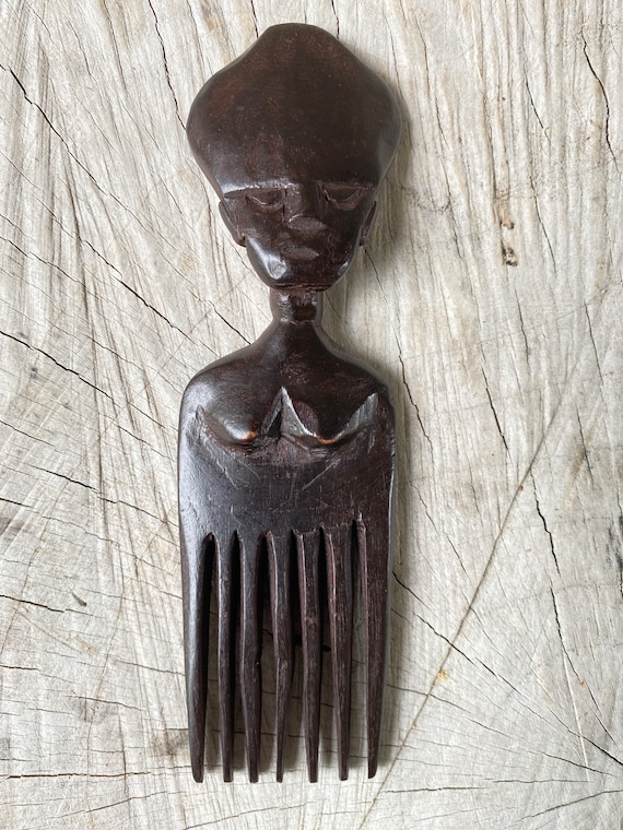 Afro Comb Afro Pick Wooden Comb African Wooden Comb - Etsy