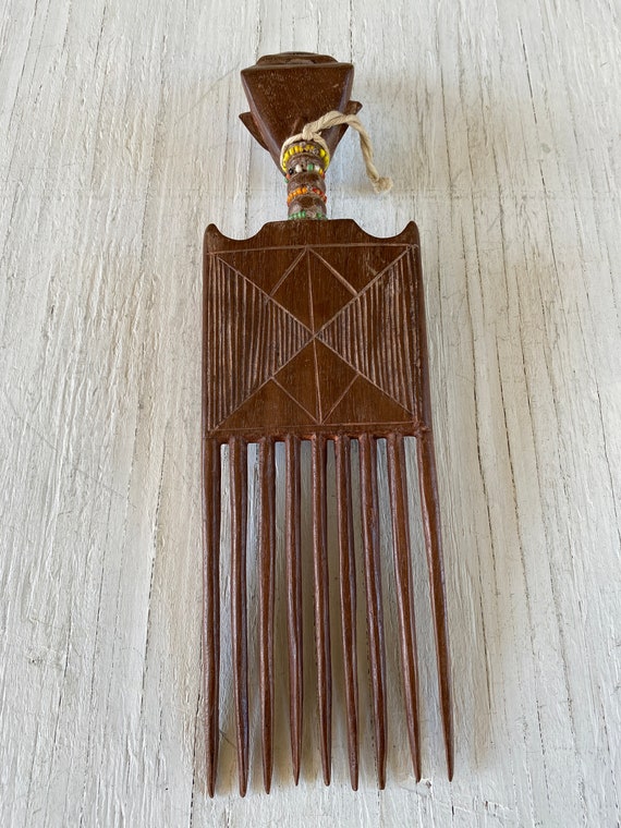 Vintage Afro Comb, Wall Art Comb, Wooden Comb, Africa… - Gem