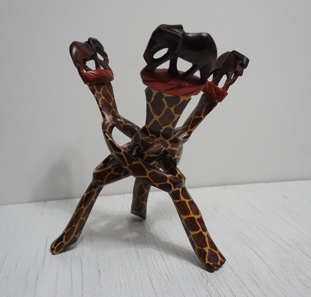 3 Headed African African Unity Statue, Interlocking Plant Stand ...