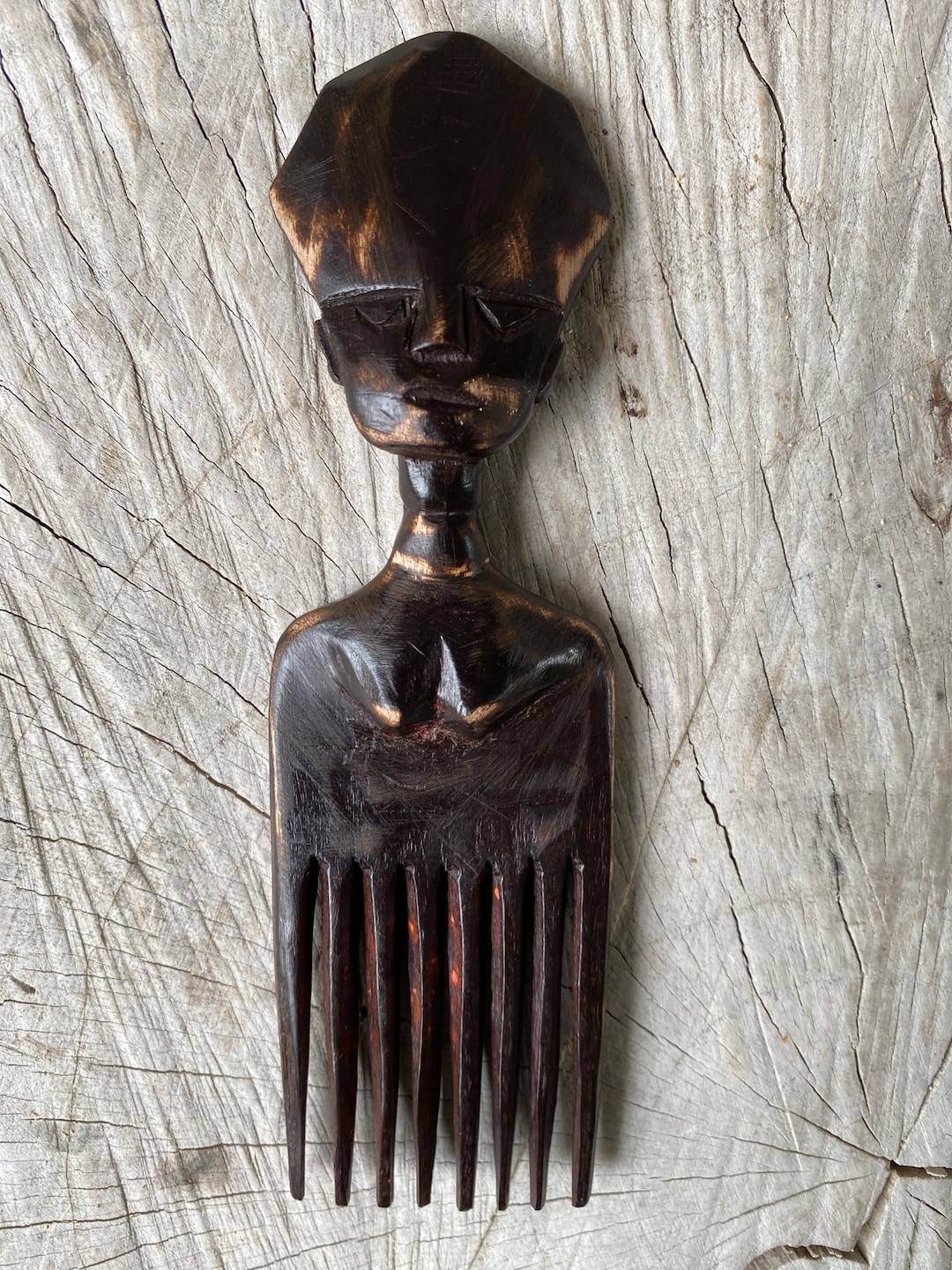 Afro Comb Afro Pick Wooden Comb African Wooden Comb - Etsy