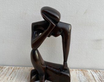African Thinking Man Statue - Etsy