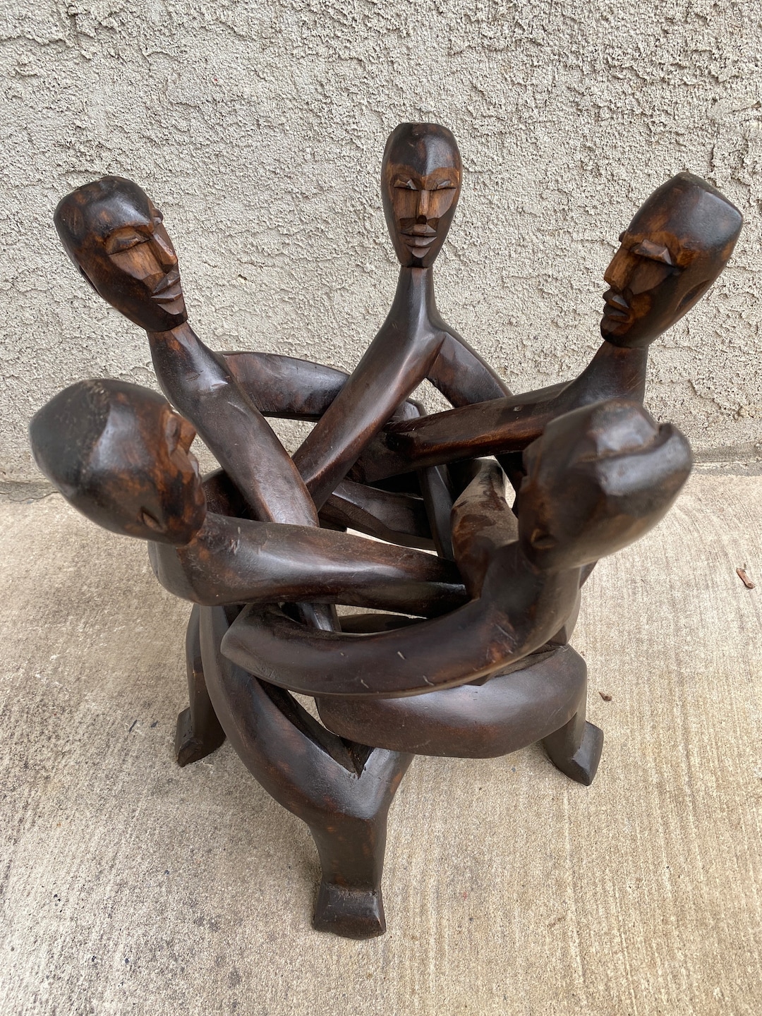 5 Headed African African Unity Statue, African Art, African Décor ...