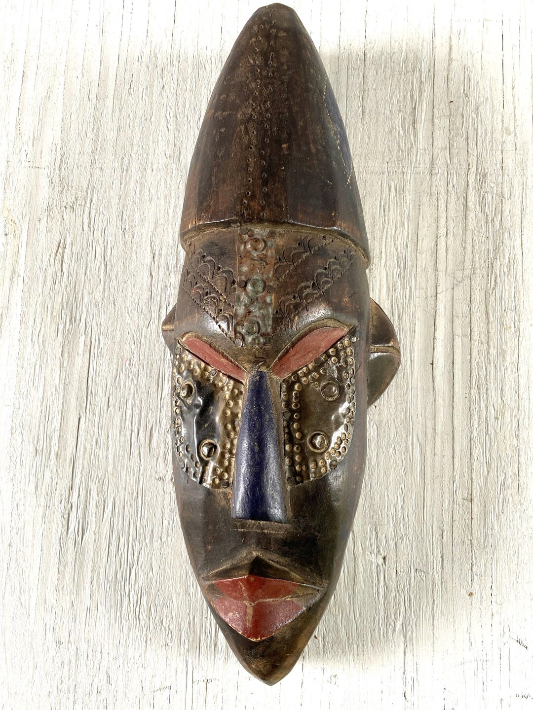 14” African Tribal Mask Hand Carved African Housewarming Gift ...