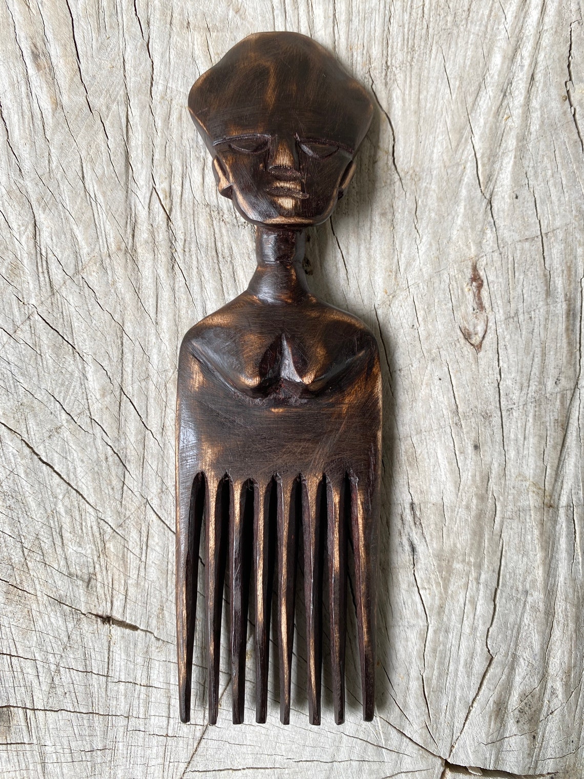 Afro Comb Afro Pick Wooden Comb African Wooden Comb - Etsy