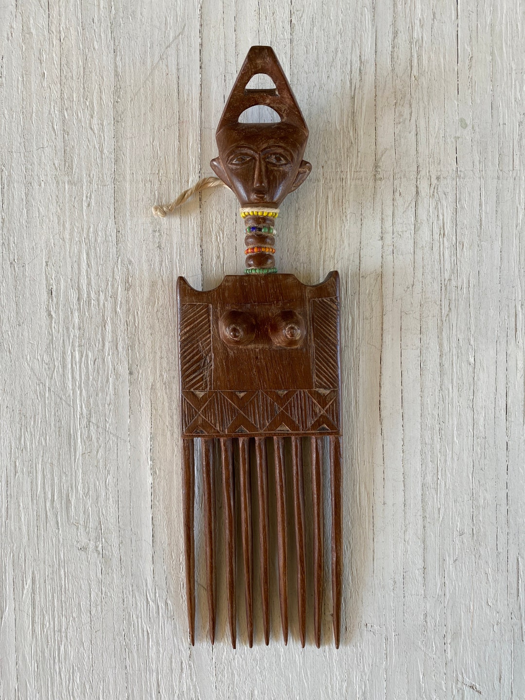 Vintage Afro Comb, Wall Art Comb, Wooden Comb, African Wooden Comb ...