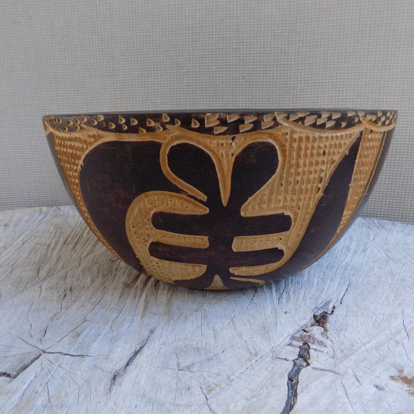 African Wooden Bowl - Etsy