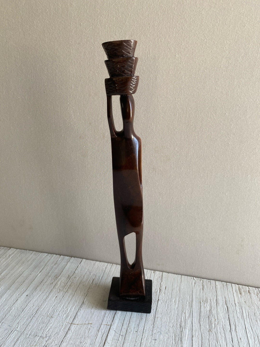 African Woman Pot Carrier,african Carving, Wood Carving, African ...