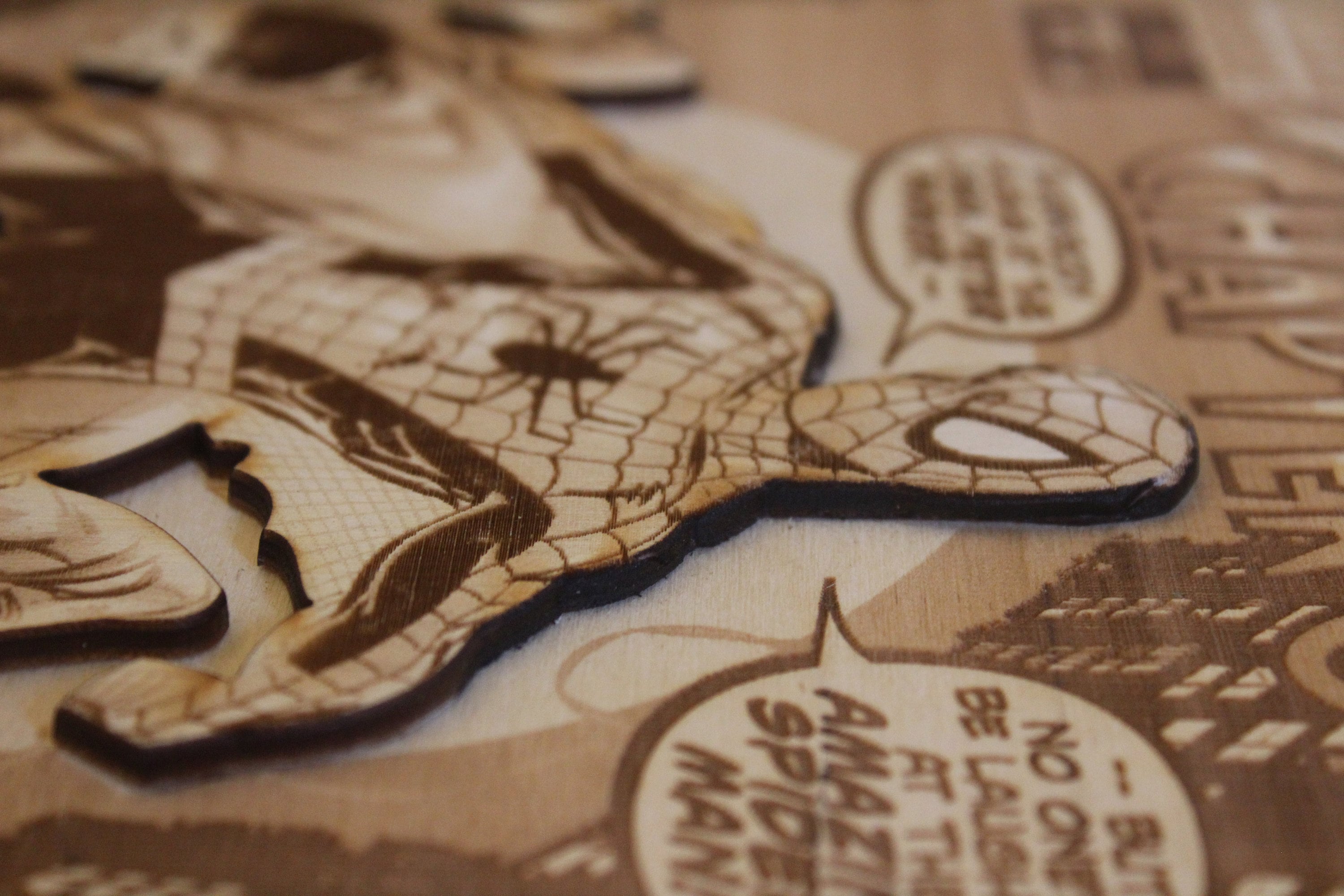 Spiderman 1st Appearance. 3D Wooden Wall Art Comic Cover Engraved Onto ...