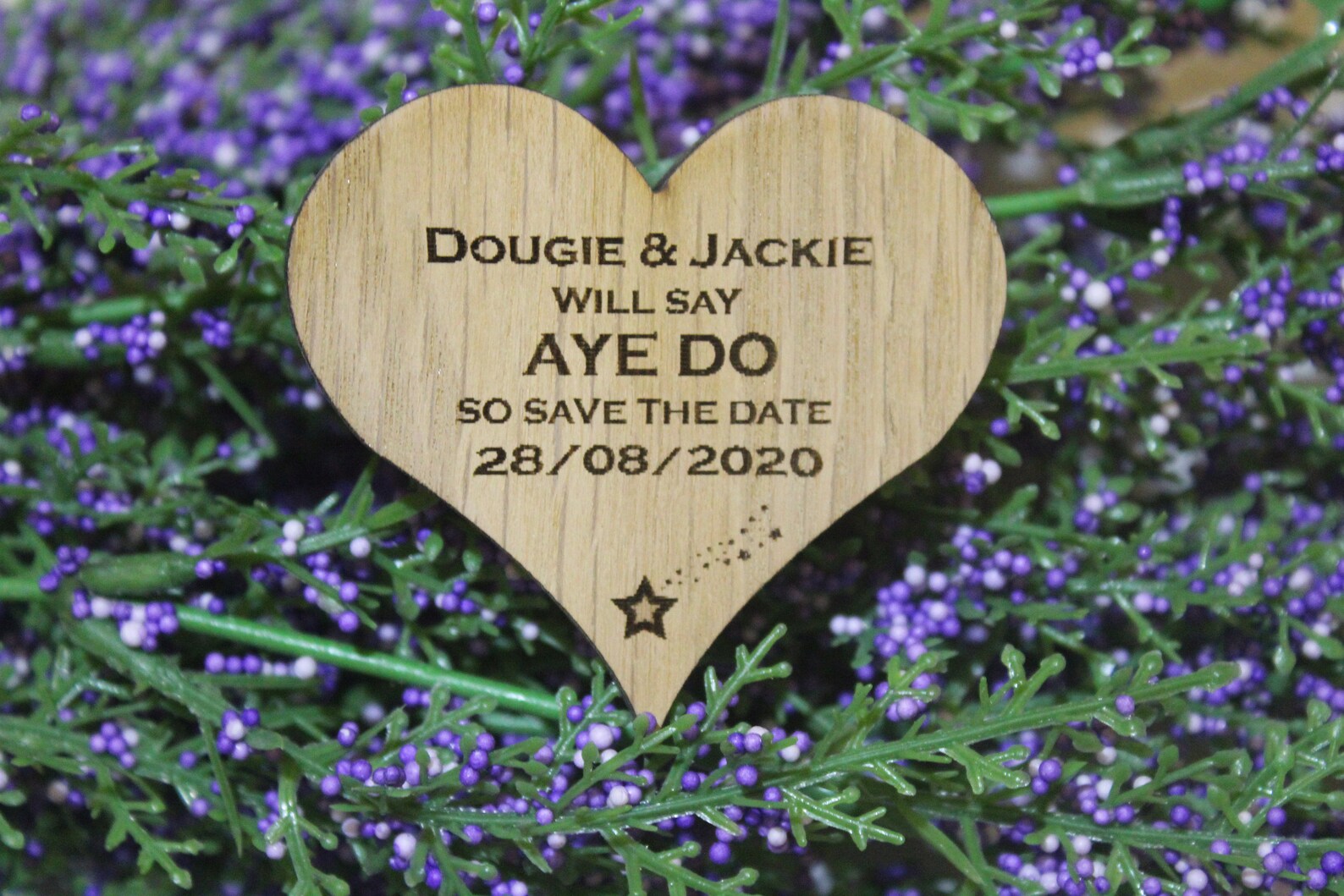 Bespoke Engraved Oak aye Do Save the Date Luxury - Etsy