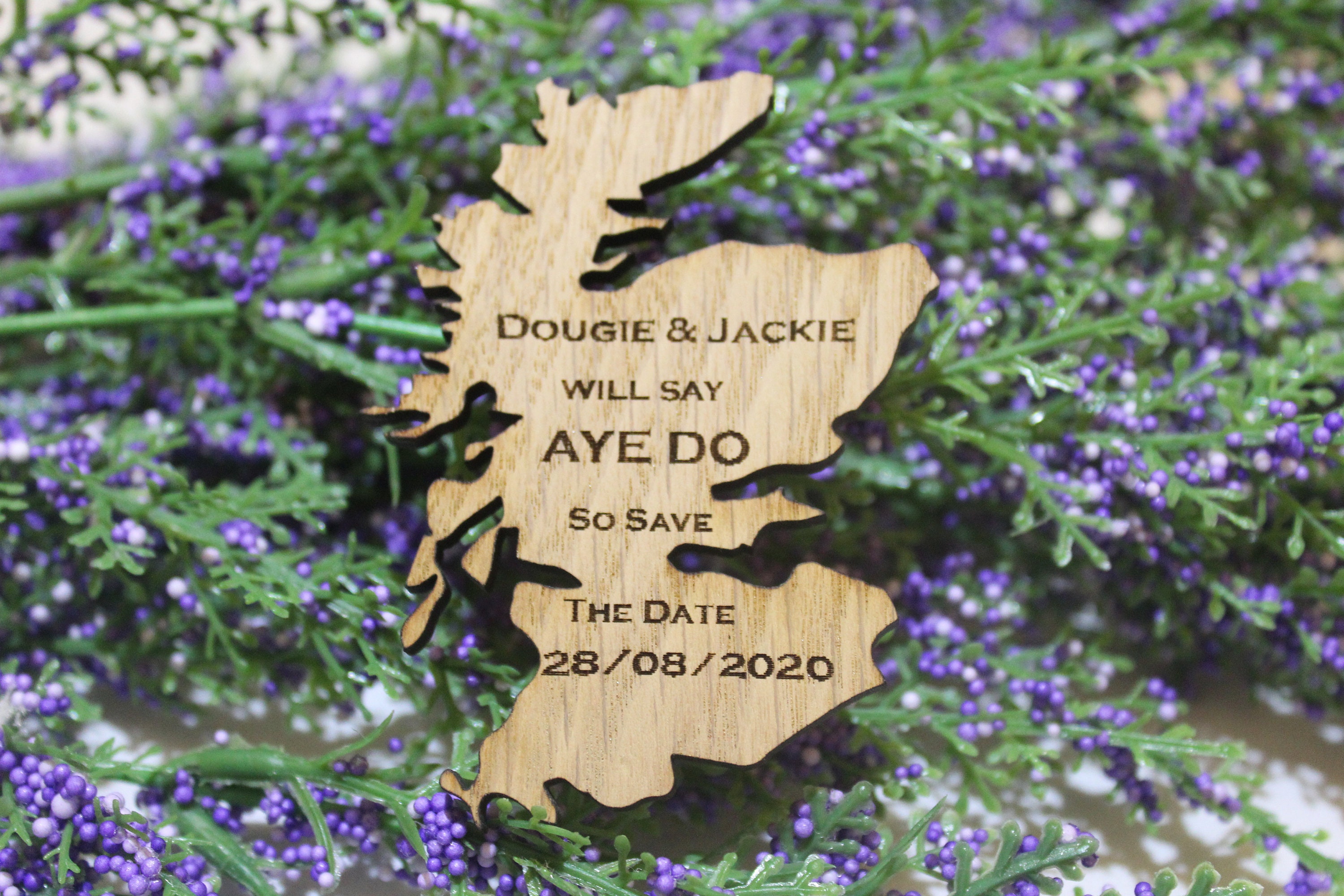 Bespoke Engraved Oak aye Do Save the Date Luxury - Etsy