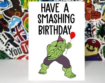 Hulk Birthday Card - Etsy UK