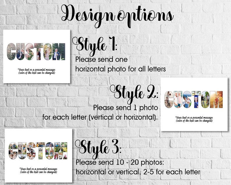 Custom Photo Collage Personalized Photo Collage Family Name - Etsy