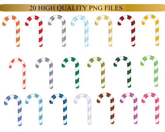 Colorful Candy Canes Clipart