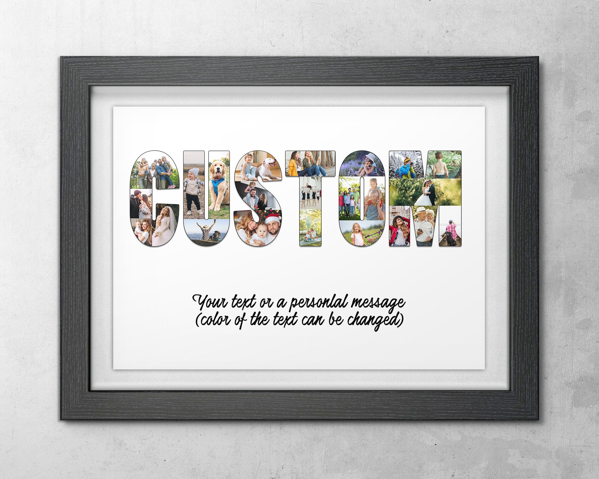 Custom Photo Collage Personalized Photo Collage Family Name - Etsy