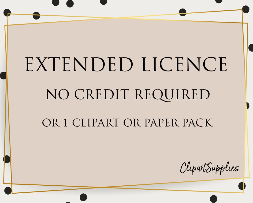 Extended License for Commercial Use Clipart & Digital Paper Sets ...