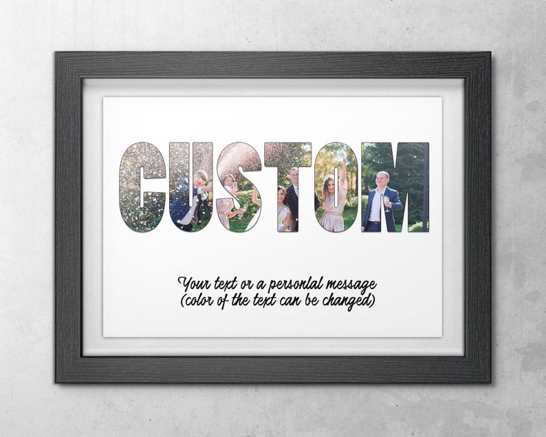 Custom Photo Collage Personalized Photo Collage Family Name - Etsy