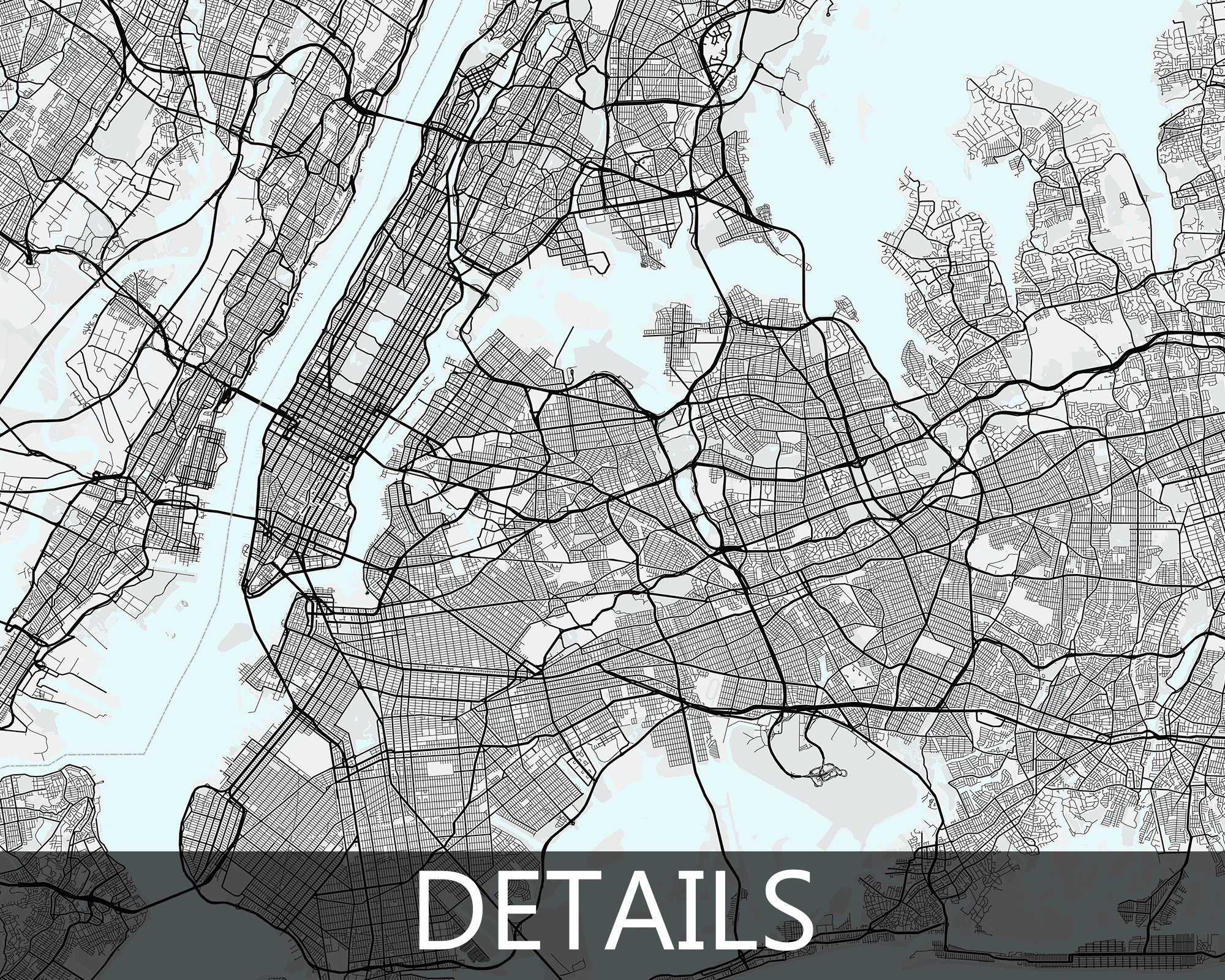 Personalized Map Printable Map Wall Art Print Custom City Map Personalized Map Poster Custom Map 