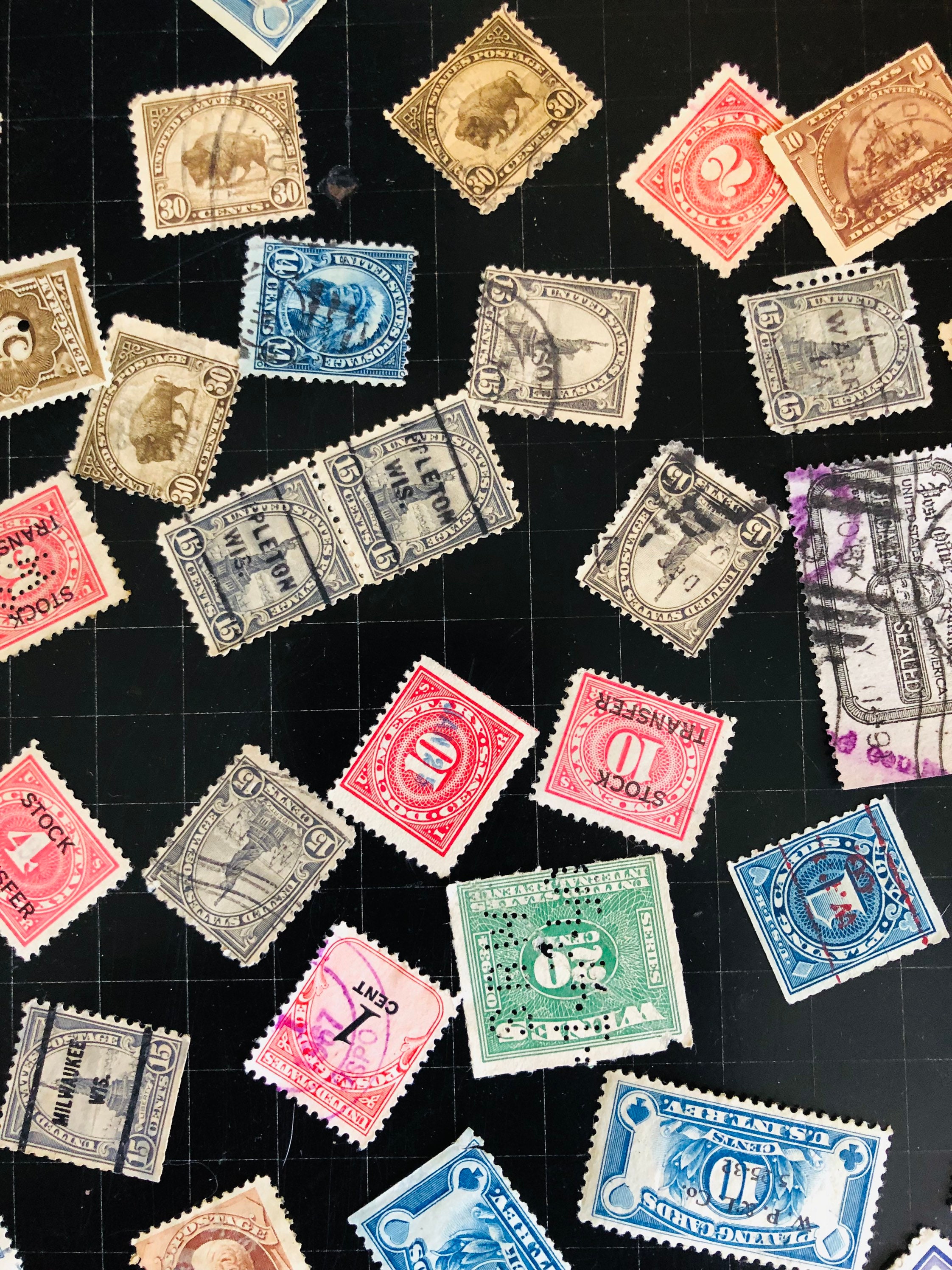 Early US Postage Stamps - Etsy