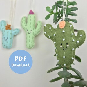 PDF Instructions to Sew Your Own Felt Cacti, Beginners Sewing Pattern ...