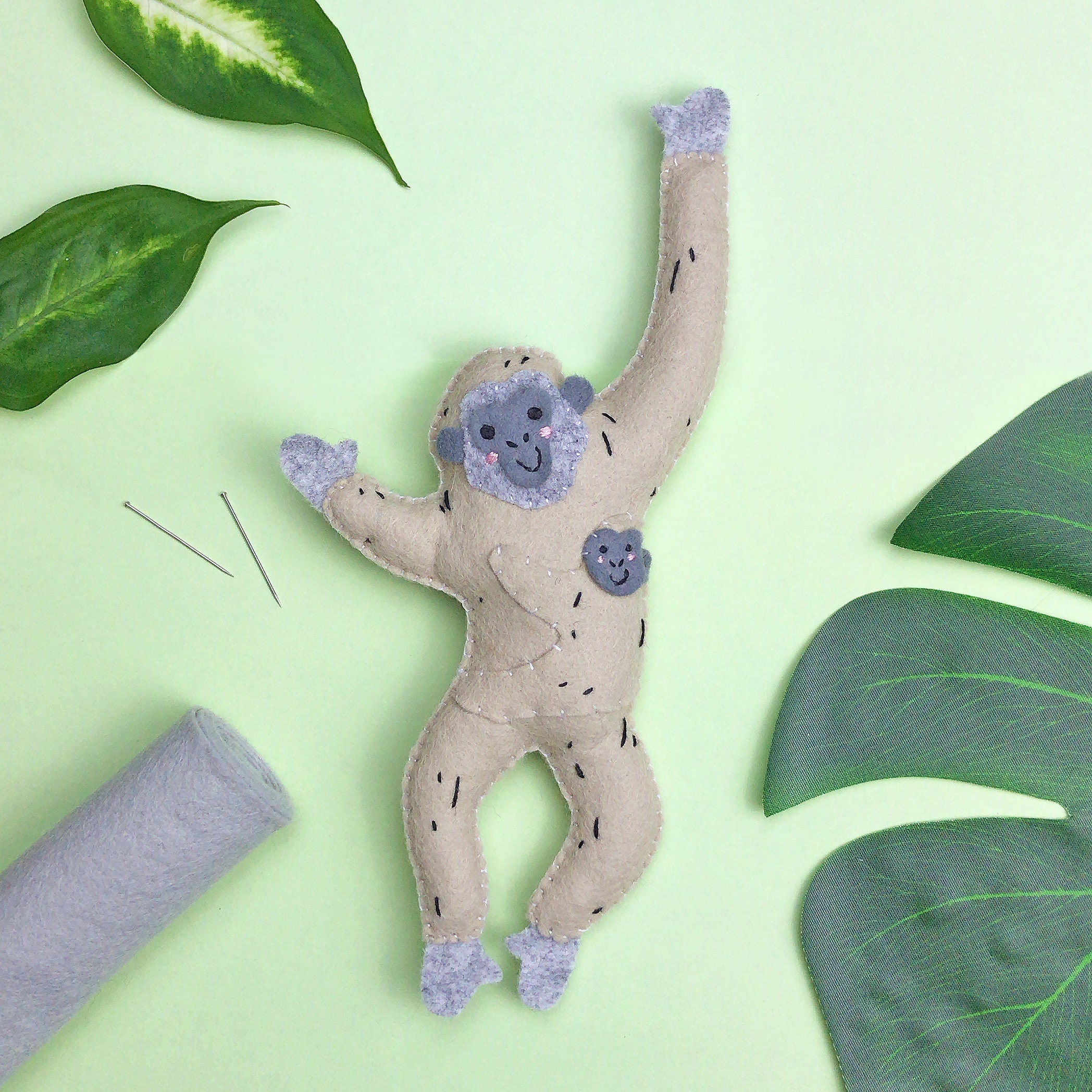 PDF Instructions to Sew Your Own Felt Monkeys Garland, Digital Felt ...
