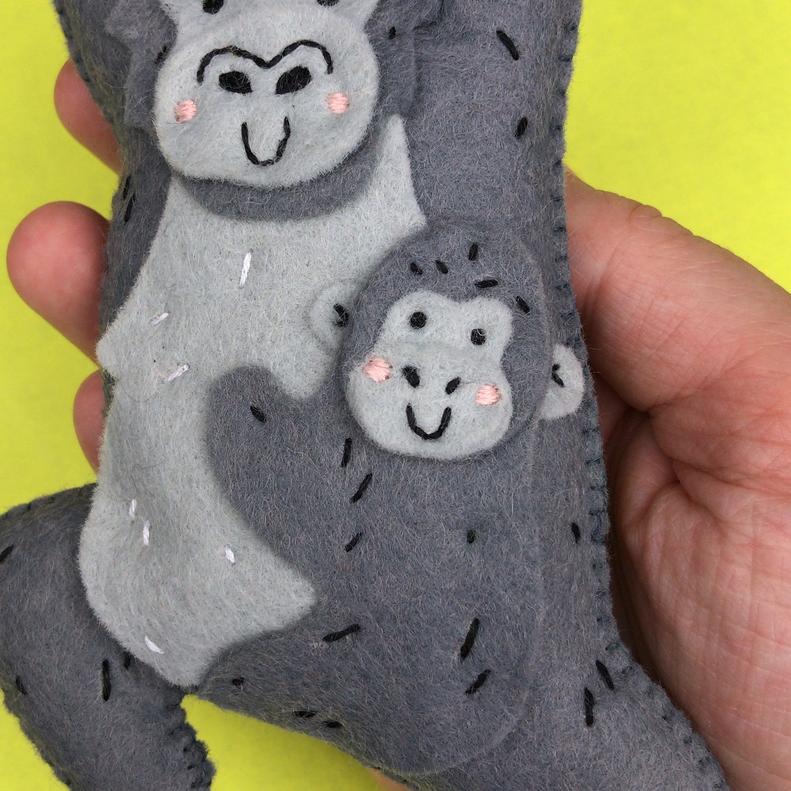 PDF Instructions to Sew Your Own Felt Monkeys Garland, Digital Felt ...