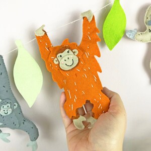 PDF Instructions to Sew Your Own Felt Monkeys Garland, Digital Felt ...