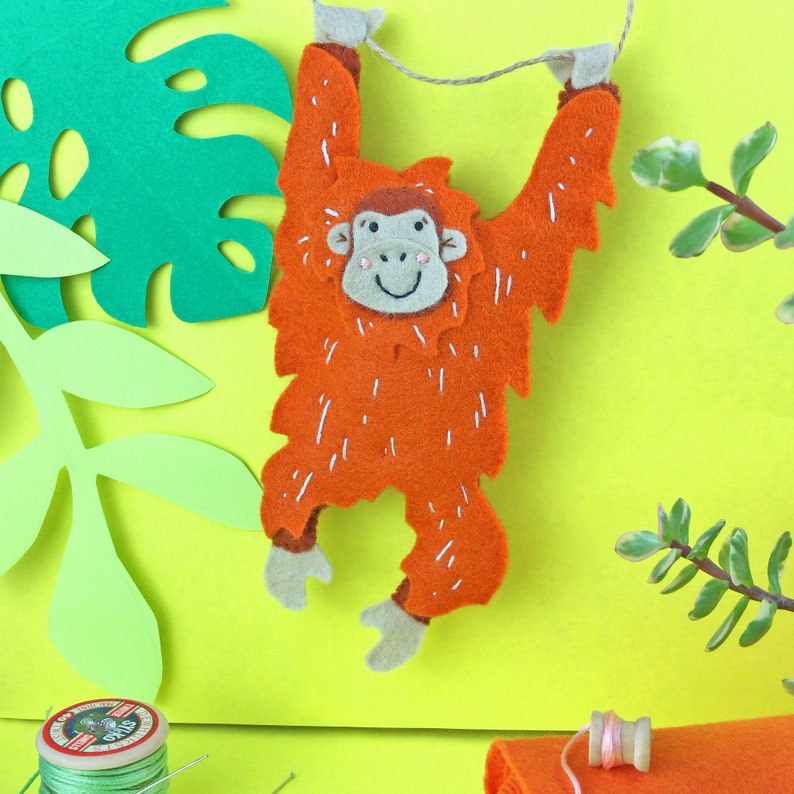 PDF Instructions for Otis the Orangutan, Felt Orangutan, Felt Monkey ...