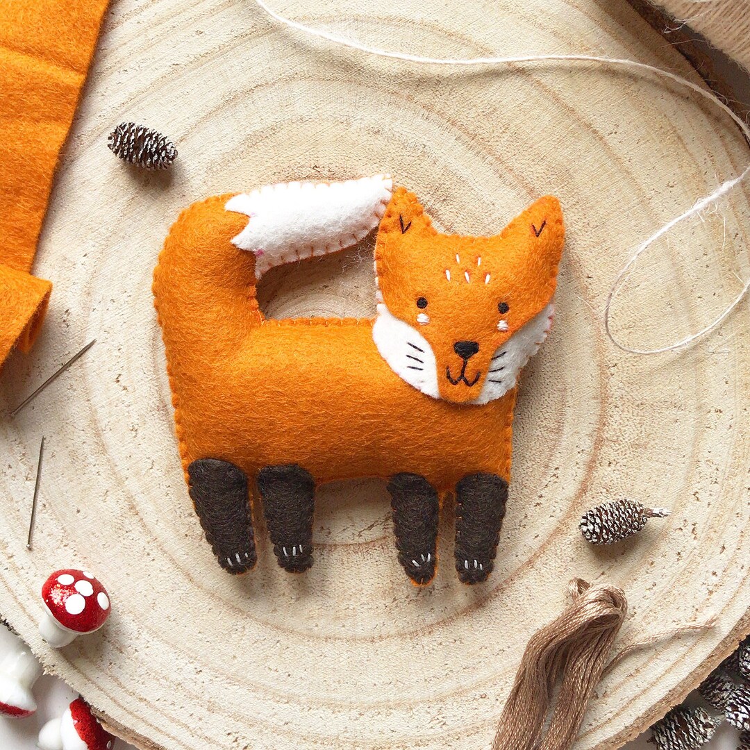 PDF Instructions for Felix the Fox, Diy Craft Kit, Woodland Embroidery ...