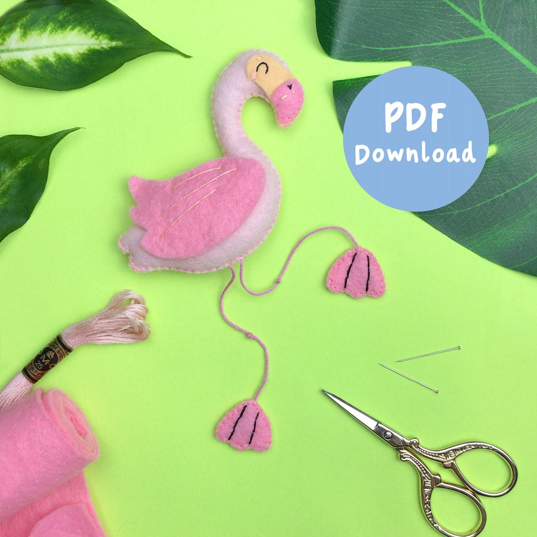 PDF Pattern and Instructions for Fiona the Flamingo, Digital Sewing ...