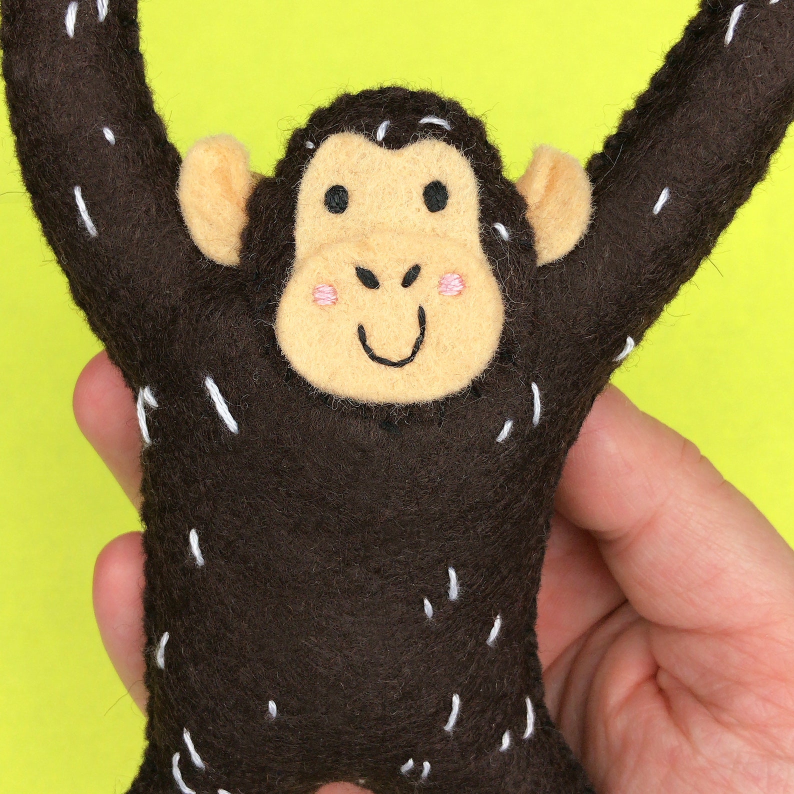 PDF Instructions to Sew Your Own Felt Monkeys Garland, Digital Felt ...