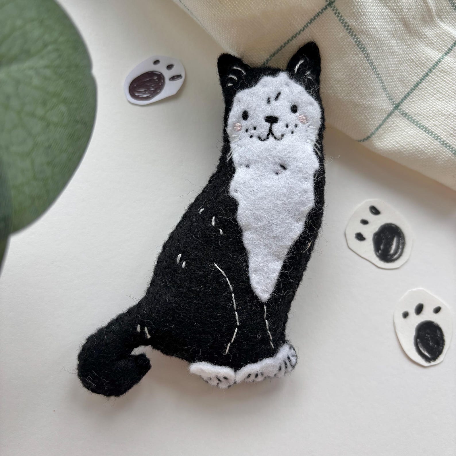 PDF Instructions to Sew Your Own Set of 10 Cats, Diy Felt Cats, Felt ...