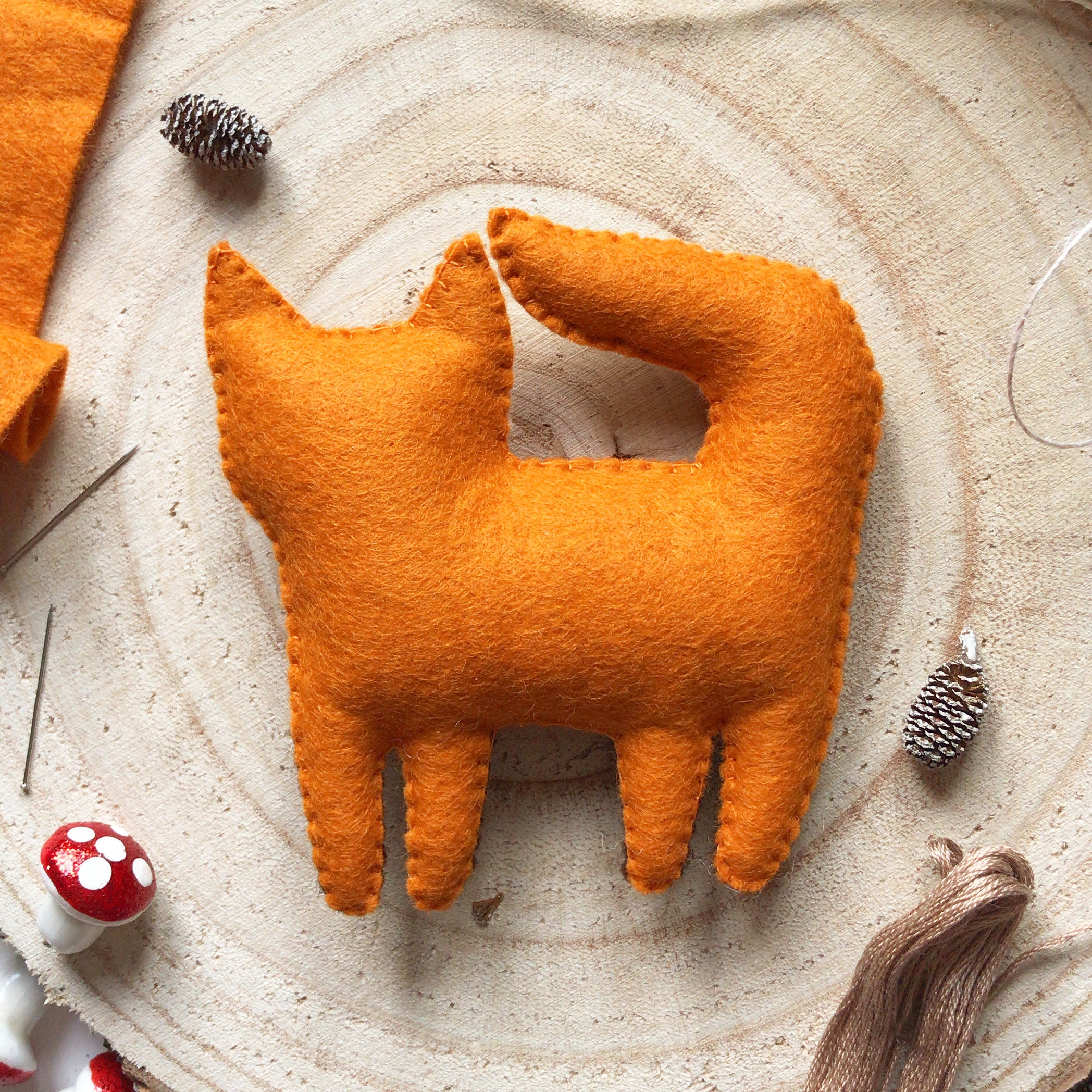 PDF Instructions for Felix the Fox, Diy Craft Kit, Woodland Embroidery ...